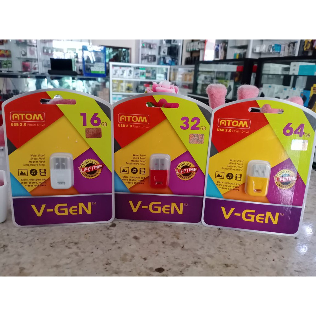 Jual Flashdisk V-GeN Atom 8GB / 16GB / 32GB / 64GB USB Flash Disk Atom ...