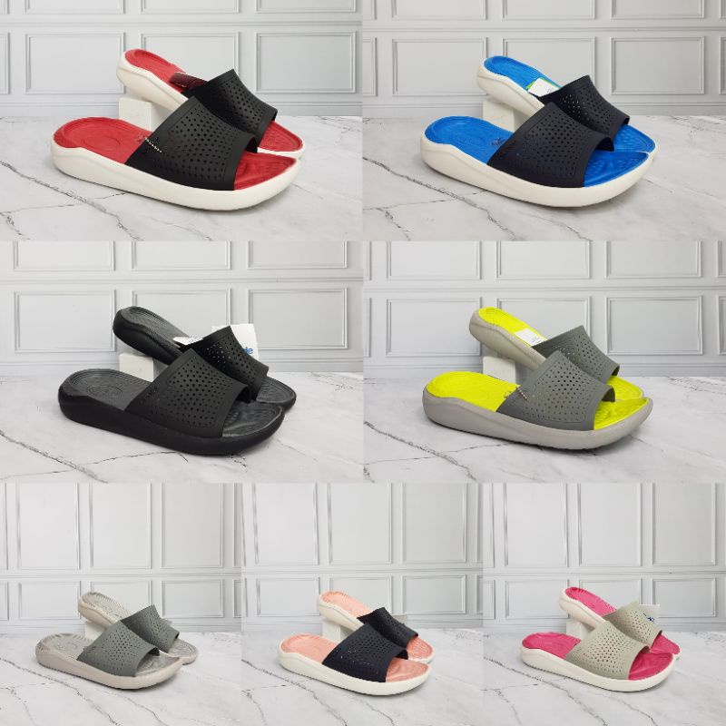 Jual Sendal Crocs Literide Slide Unisex / Selop Karet / Sandal slip on ...