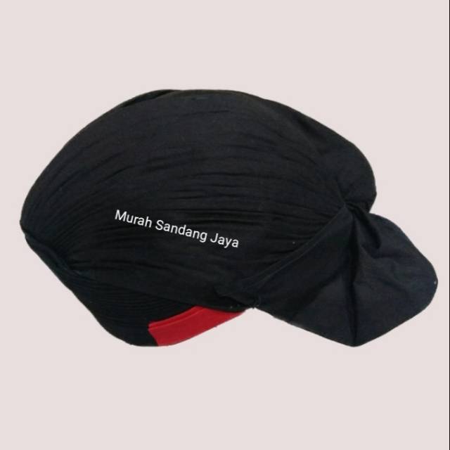 Jual BLANGKON LIPAT HITAM JEBEH SUMPING MERAH_Pakaian Adat Jawa_Surjan ...