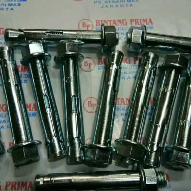 Jual Dynabolt / Expansion Bolt Galvanis Ukuran M12 x 100mm / 12x100mm ...