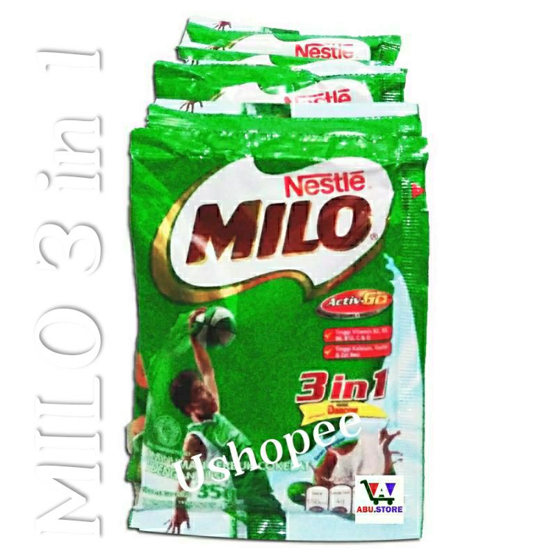 Jual Milo 3 in 1 Nestle isi 10 sachet @35gram | Shopee Indonesia