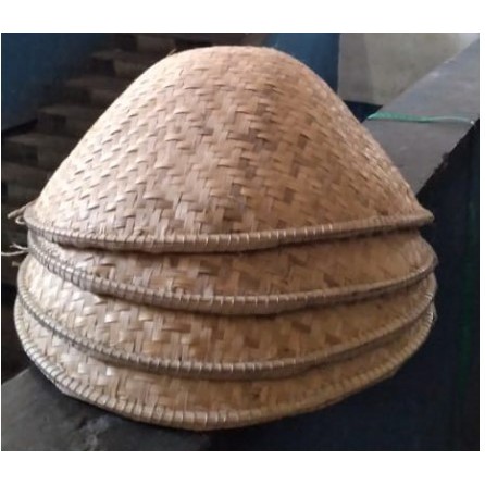 Jual Caping Topi Bambu Petani Tradisional Kerajinan Cemplon Bulat ...