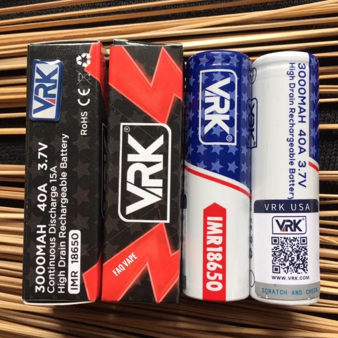Jual Battery Vrk 40A Authentic - Baterai Vape Imr 18650 3000 Mah ...