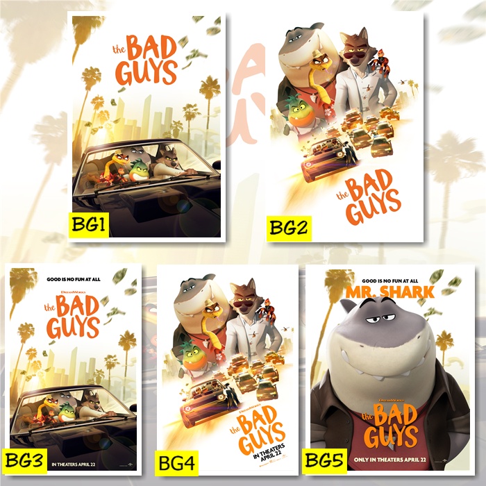 Jual Poster The Bad Guys | hiasan dinding film aesthetic | Shopee Indonesia