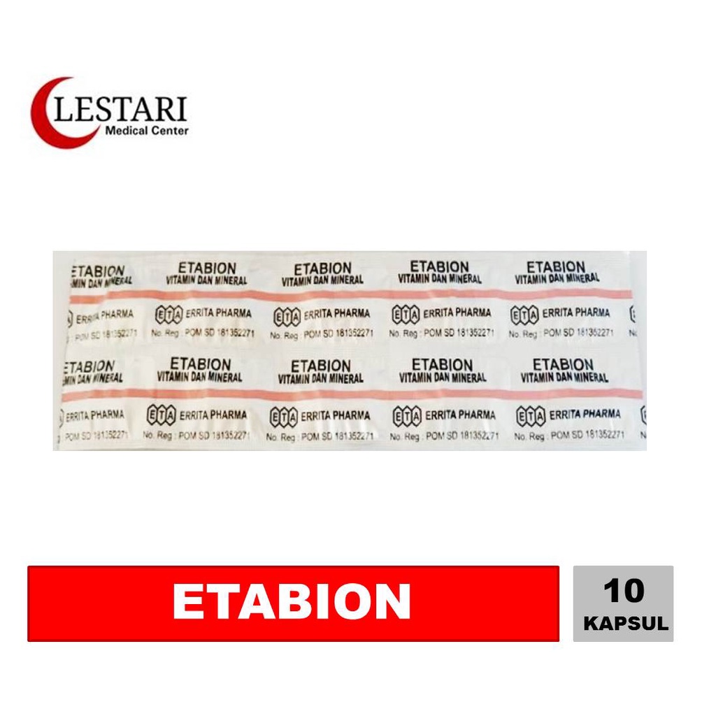 Jual Etabion [ Strip / 10 kapsul] - Suplemen Tambah Darah dan Ibu Hamil ...