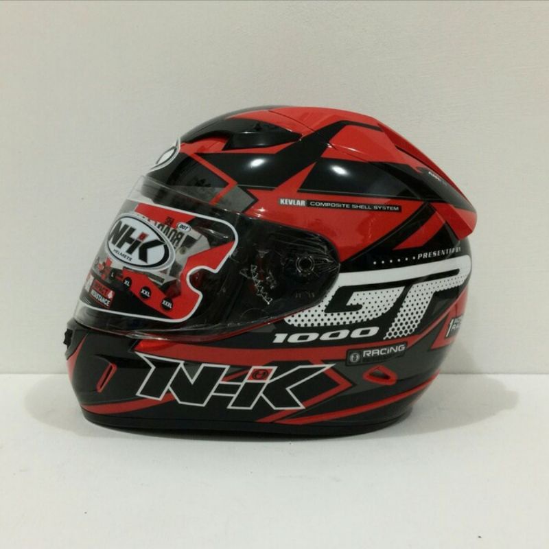 Jual Helm NHK GP 1000 Motif Star Red Fluorecent | Shopee Indonesia