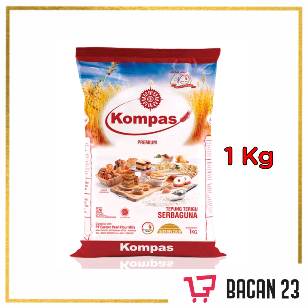 Jual Kompas Tepung Terigu Premium (1kg) / Tepung Kompas / Bacan 23 ...