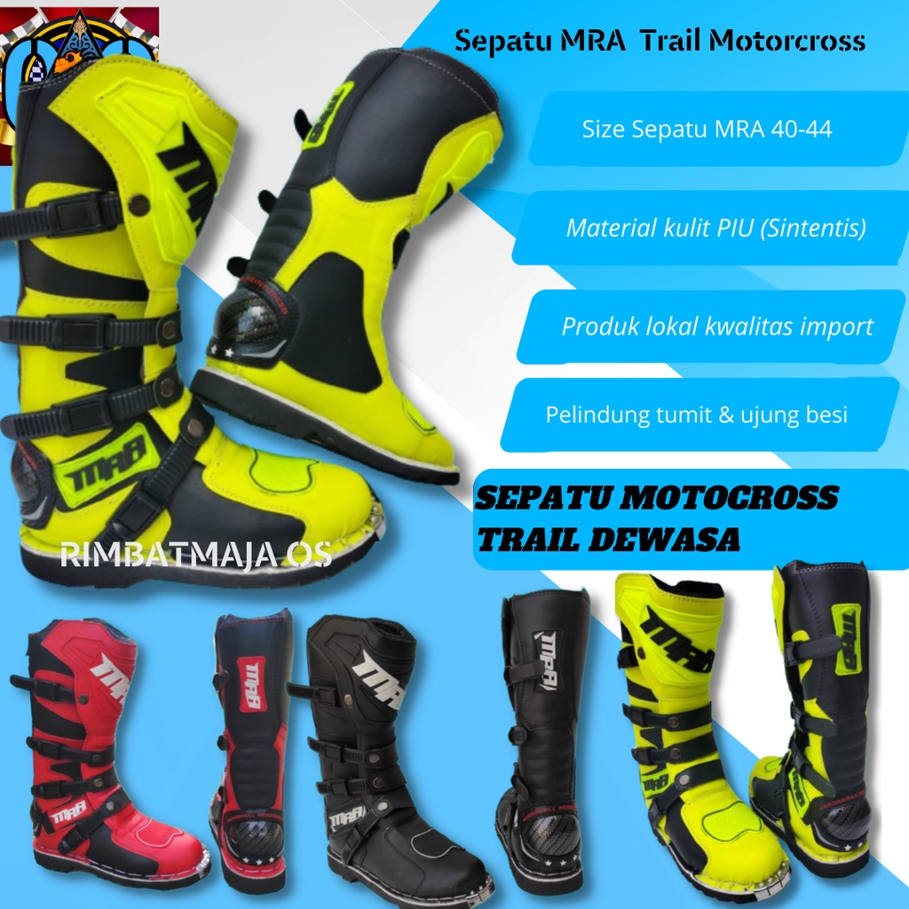 Jual Sepatu cross trail adventure sepatu motor cross sepatu motocross ...