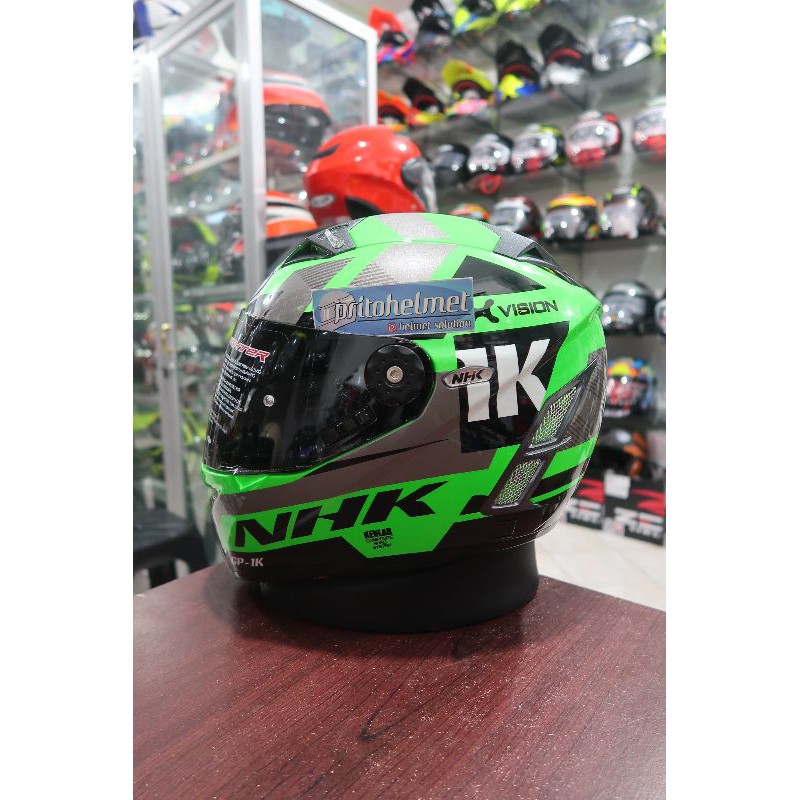 Jual NHK GP Pro X Vision Black Green | Shopee Indonesia