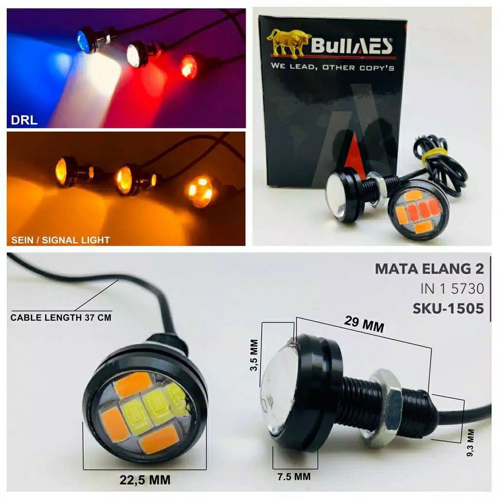 Jual Lampu Led Mata Elang 2 In 1 5730 23 Mm 2 warna merk BullAES harga PER 1 PCS V1505 | Shopee ...