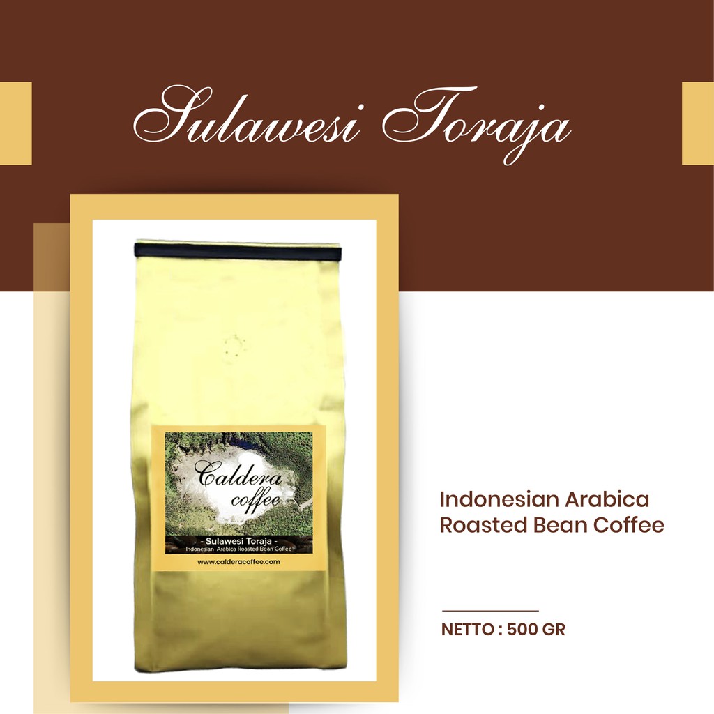 Jual Kopi Arabica Caldera Coffee - Toraja (500gr) | Shopee Indonesia