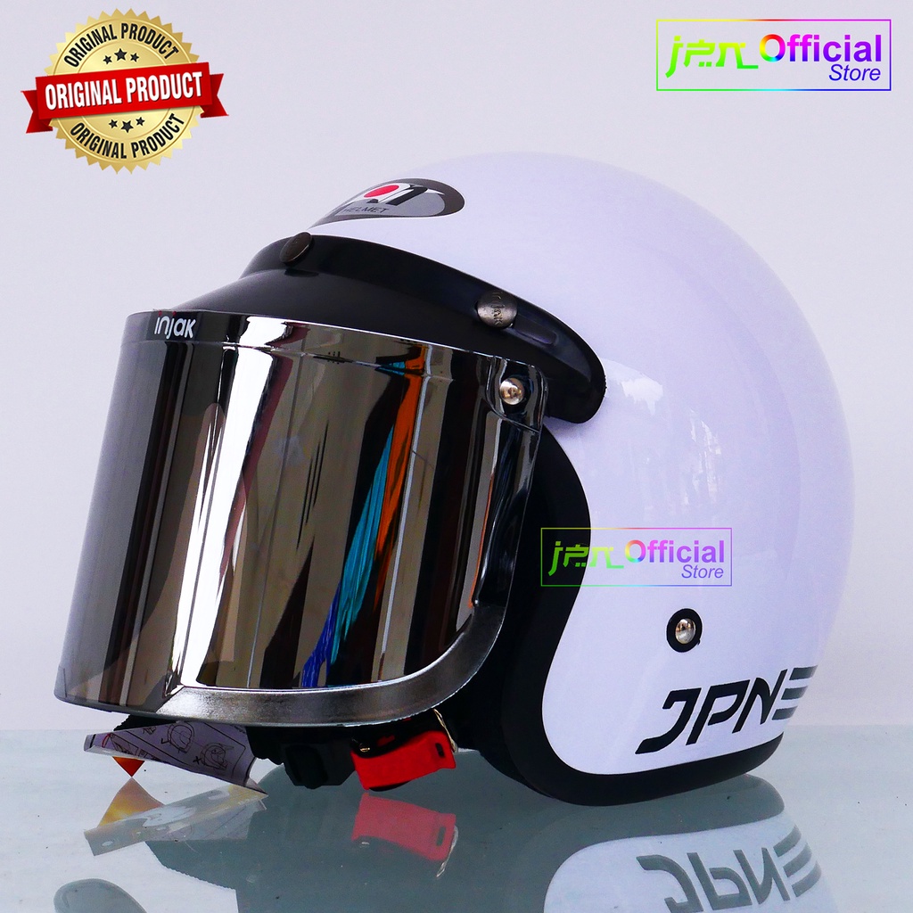 Jual Helm JPN Retro Original Dewasa PUTIH GLOSSY Standart SNI 1 ...