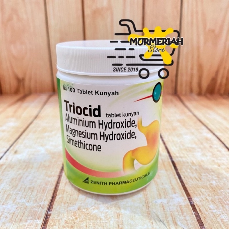 Jual TRIOCID Botol isi 100 tablet kunyah-Obat Maag,Nyeri Lambung ...