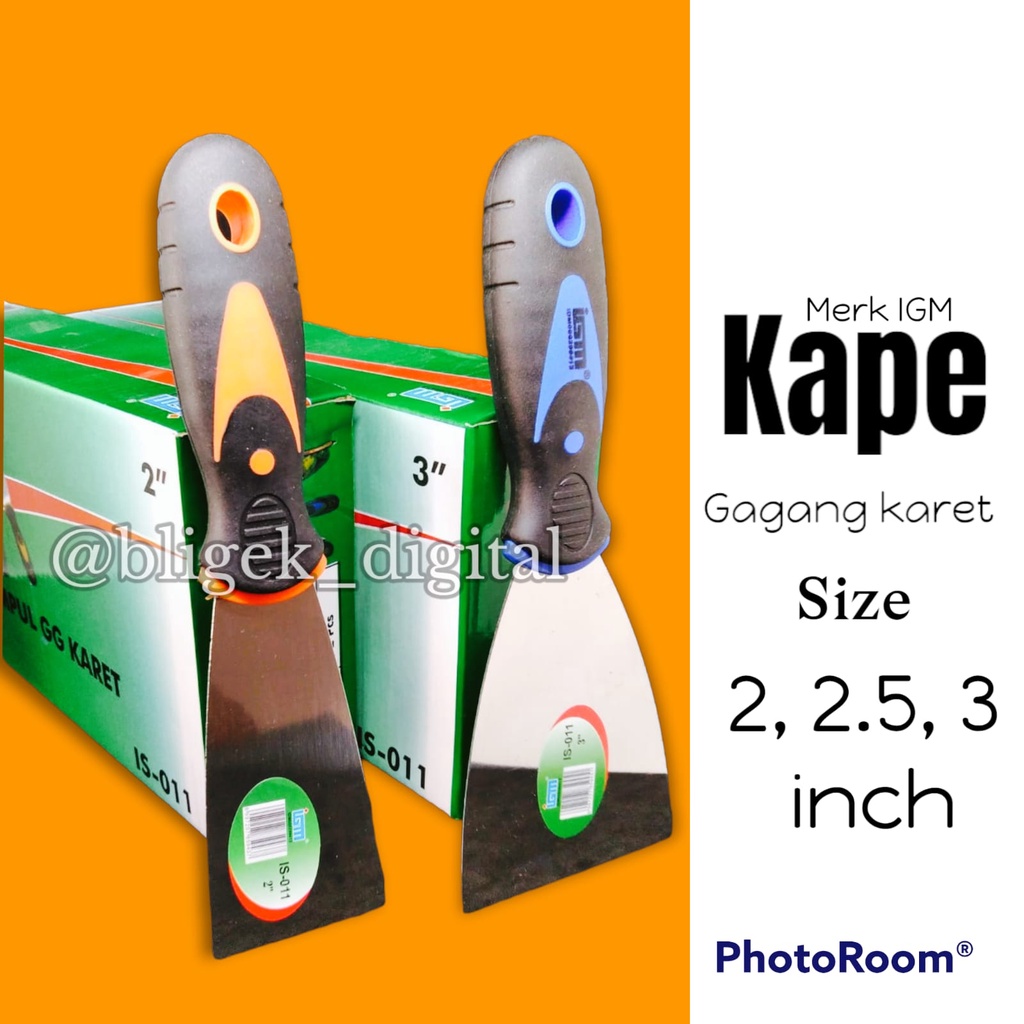 Jual Kape Gagang Karet murah / Kapi Steel Skrap Pisau Dempul Pengerok ...