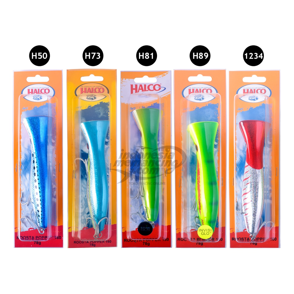Jual Umpan Mancing Popping Halco Roosta Popper ukuran 160mm Indonesia memancing | Shopee Indonesia