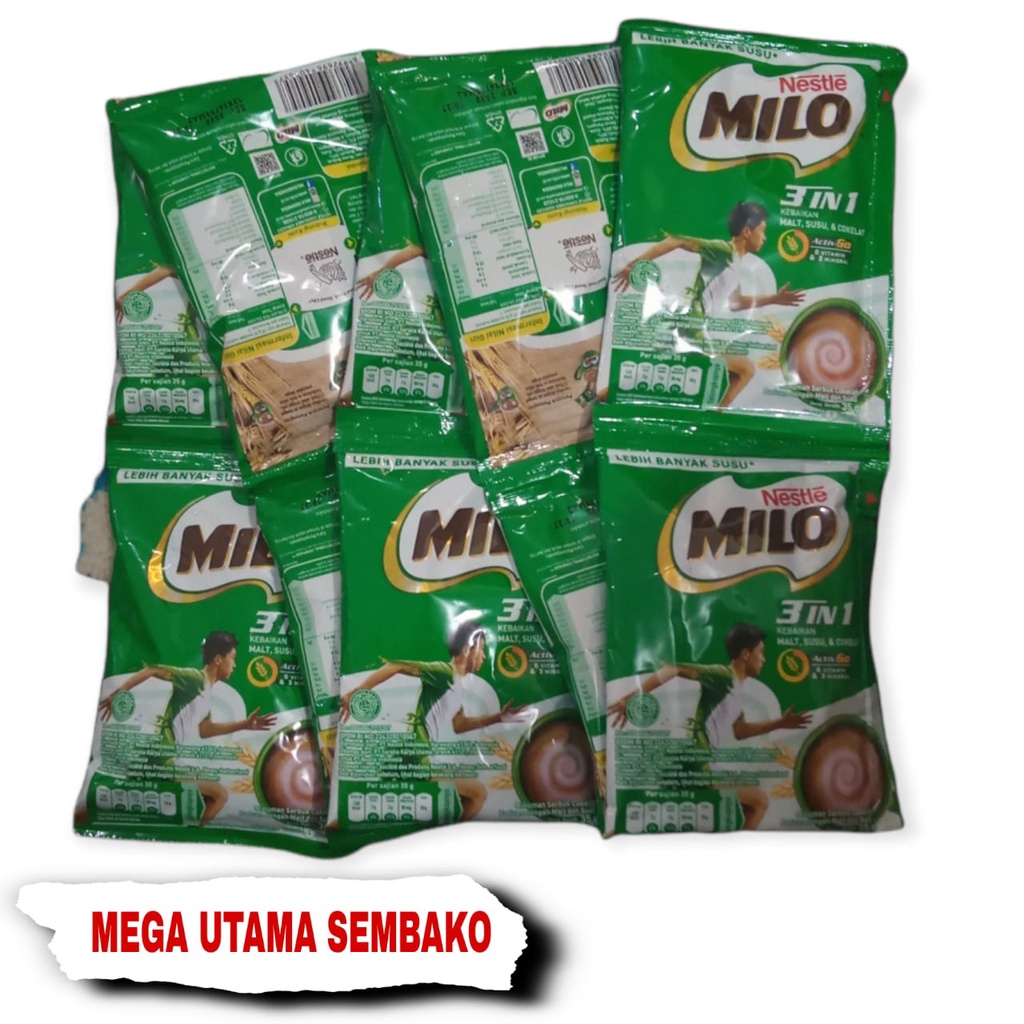 Jual Nestle Milo 3 in 1 renceng ( 10 sachet x 35 gr ) | Shopee Indonesia