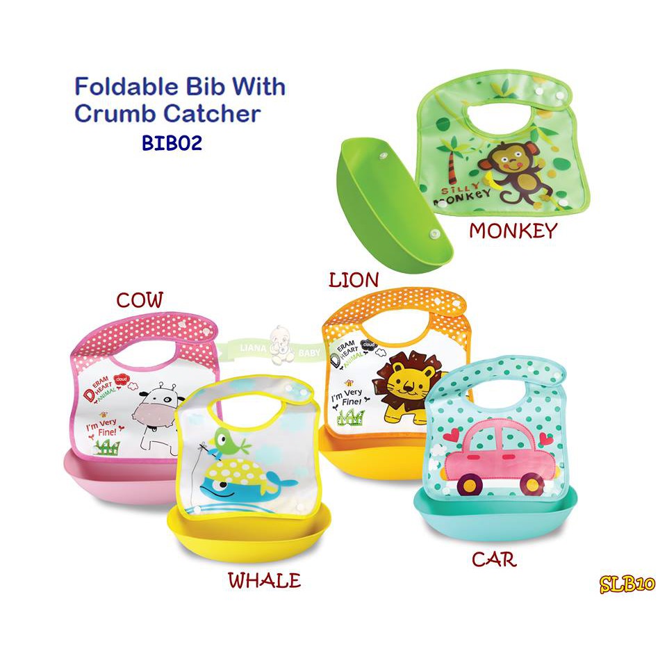 Jual SLB10 SLABER BABY SAFE BIB02 FOLDABLE BIB WITH CRUMB CATCHER ...