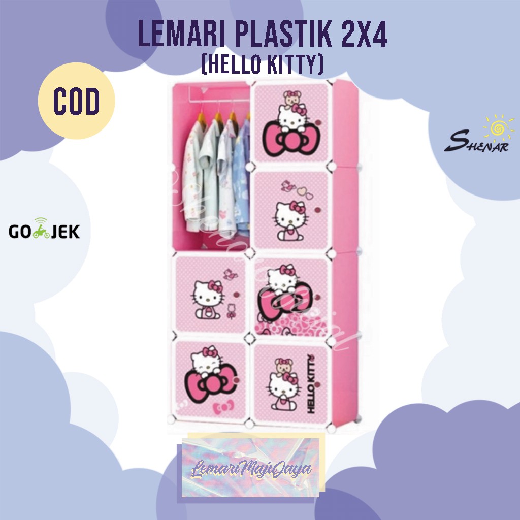 Jual LEMARI PLASTIK PORTABLE / LEMARI BAJU ANAK 4 SUSUN / LEMARI ...