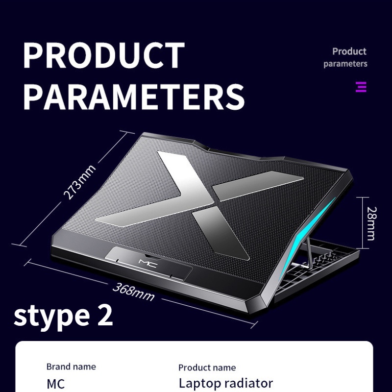 Jual RGB Lighting Laptop Cooling Pad Six Fan Kipas laptop gaming ...