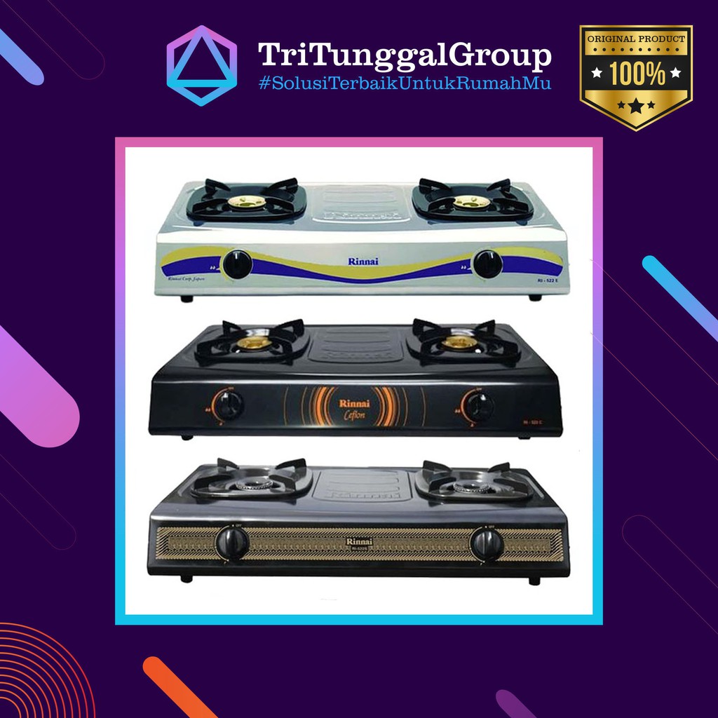 Jual (BAYAR DI TEMPAT) KOMPOR GAS RINNAI RI 522C / RI522C / RI 522E ...