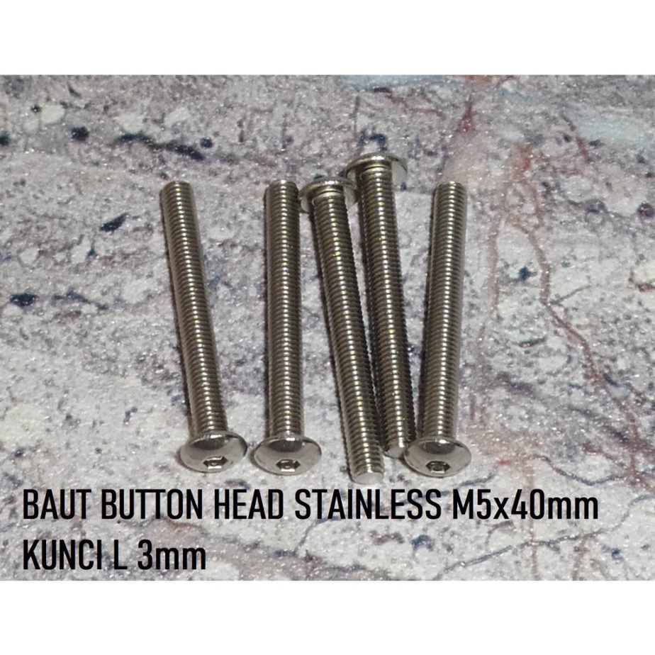 Jual Baut Button Head Stainless M5x40mm Baut Payung Kunci L Isi 10 Pcs ...