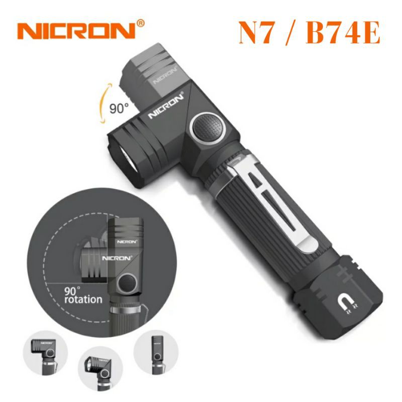 Jual NICRON N7 B74e SENTER LED MAGNET MINI EDC AA 14500 | Shopee Indonesia