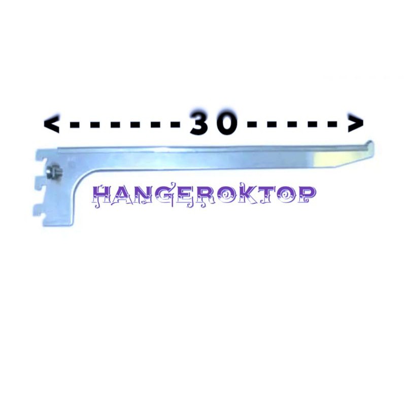 Jual bracket kaca Stainles (30cm) bracket daun penyangga rak kaca ...