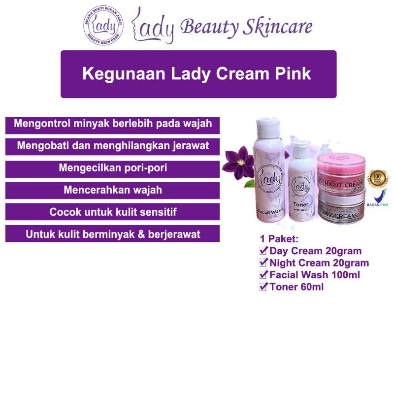 Jual Lady Cream Paket Acne | Shopee Indonesia