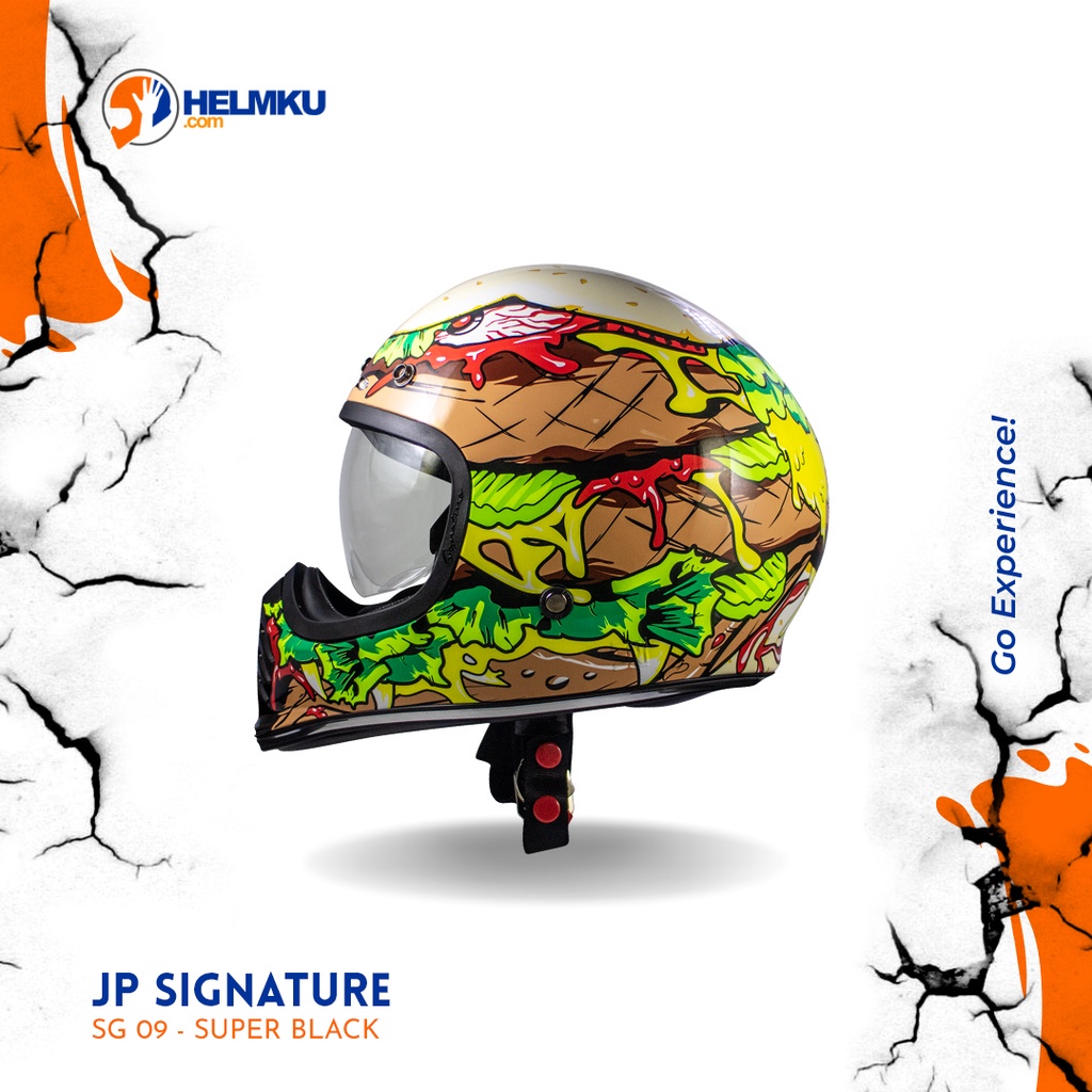 Jual Helm JP RETRO SIGNATURE - SG09 - Helm Cakil - Helm FullFace - Helm ...