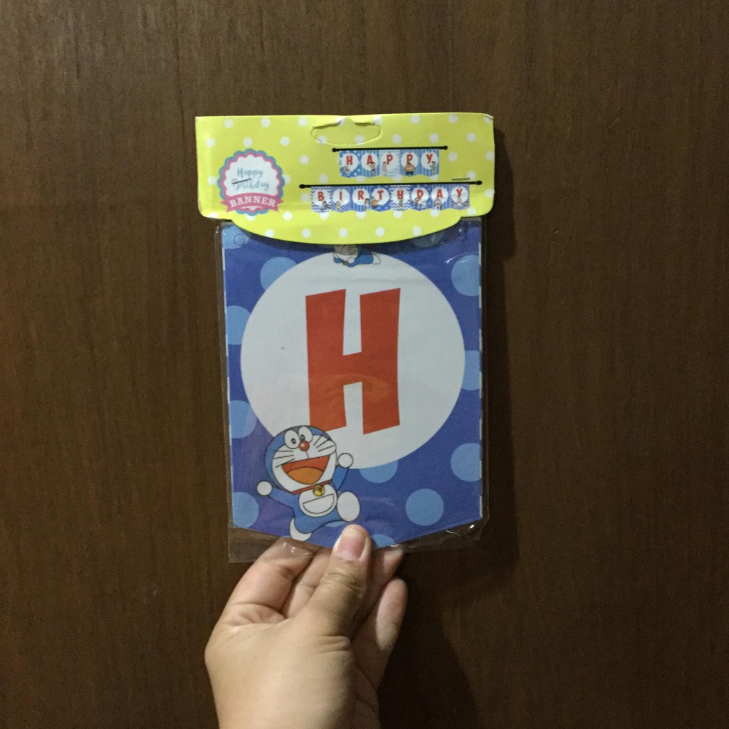 Jual DORAEMON HAPPY BIRTHDAY BANNER FLAG BUNTING FLAG DEKORASI | Shopee ...