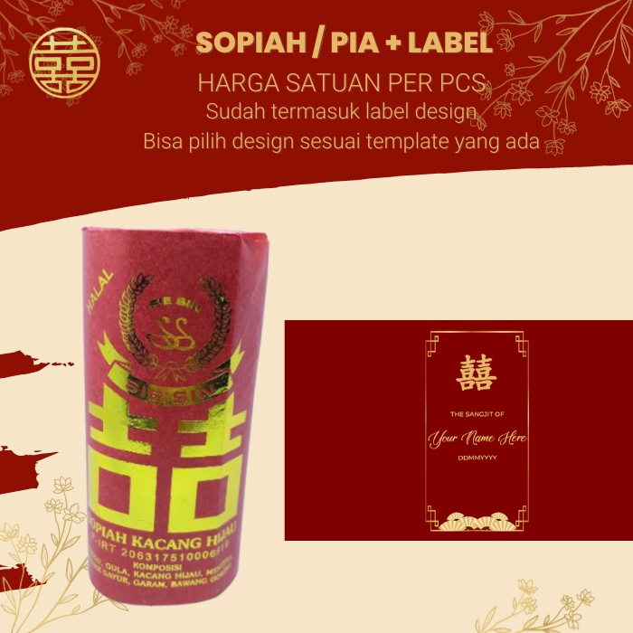Jual Kue Sangjit Custom Label Sangjit Teapai Wedding Engagement Gift ...