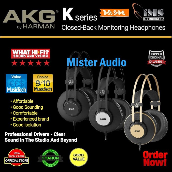 Jual AKG K52 / K 52 // K72 / K 72 // K92 / K 92 Monitoring Headphones | Shopee Indonesia