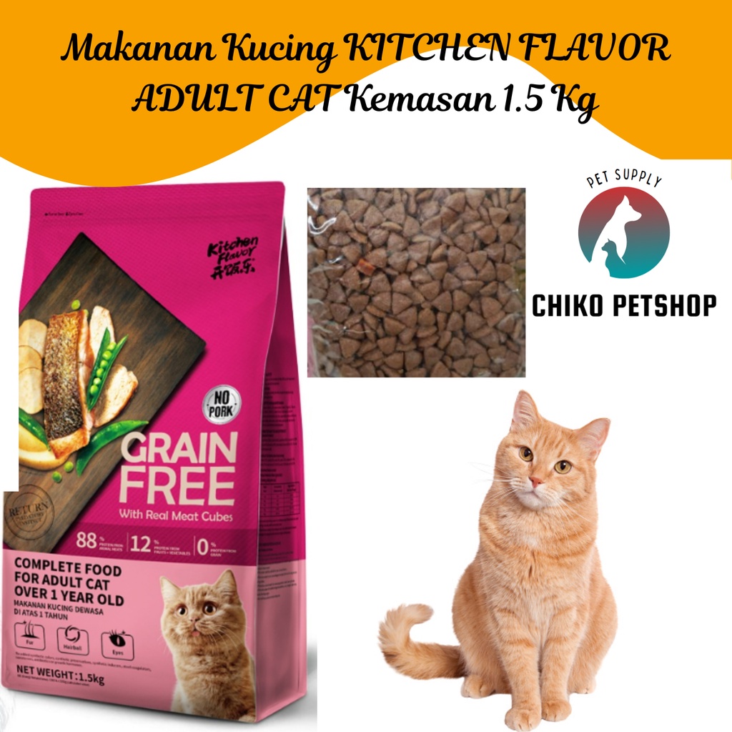 Jual Makanan Kucing KITCHEN FLAVOR Adult Freshpack 1.5 Kg | KF Adult 1 ...