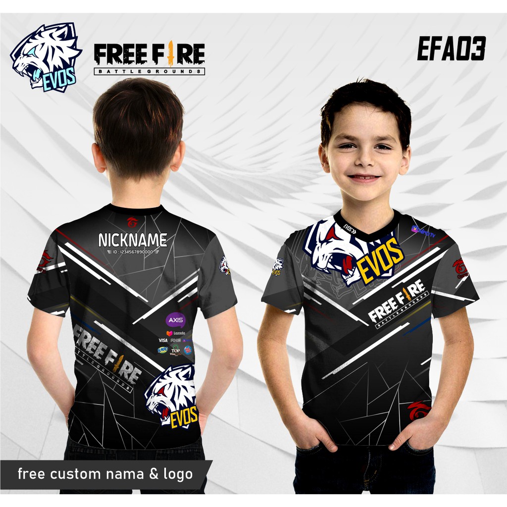 Jual Jersey ff evos anak baju kaos free fire | Shopee Indonesia