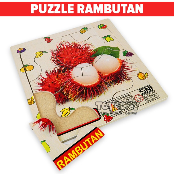 Jual Mainan Kayu Edukasi Puzzle Buah Rambutan Bongkar Pasang Wooden Toy ...