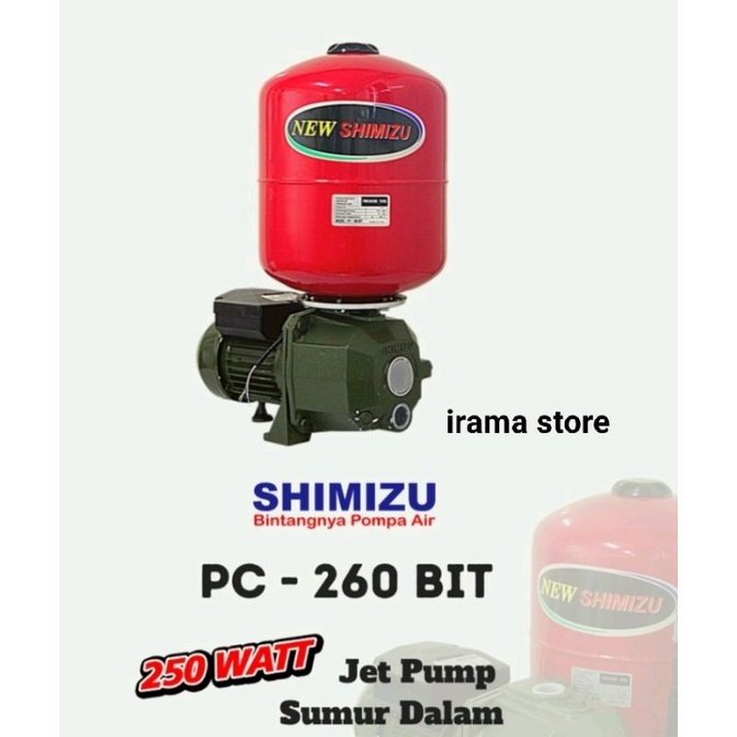 Jual Pompa air shimizu JET PUMP PC 260 BIT Pompa Shimizu PC 260 bit | Shopee Indonesia