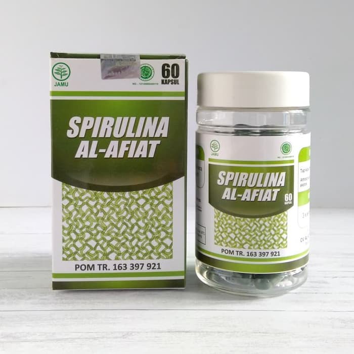 Jual Spirulina Al Afiat 60 kapsul | Suplemen Imun, Kolesterol, Anti ...