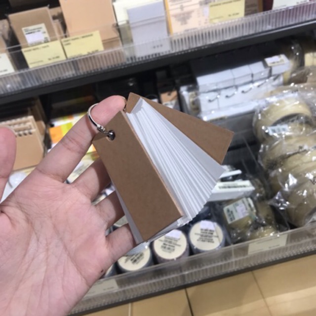 Jual MUJI RECYCLED PAPER WORD CARD / Key Ring Memo Block / Flashcard ...