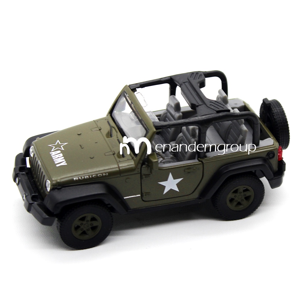 Jual Diecast Miniatur Mainan Mobil Militer Jeep Rubicon Militer Metal ...