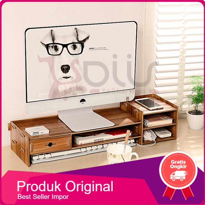 Jual Rak Komputer Dengan Laci, Ada sekatnya, bahan kayu | Shopee Indonesia