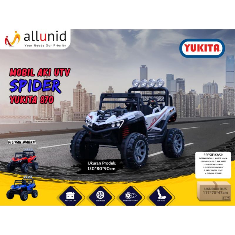 Jual MOBIL AKI UTV SPIDER YUKITA 870 - MAINAN MOBIL AKI ANAK | Shopee ...