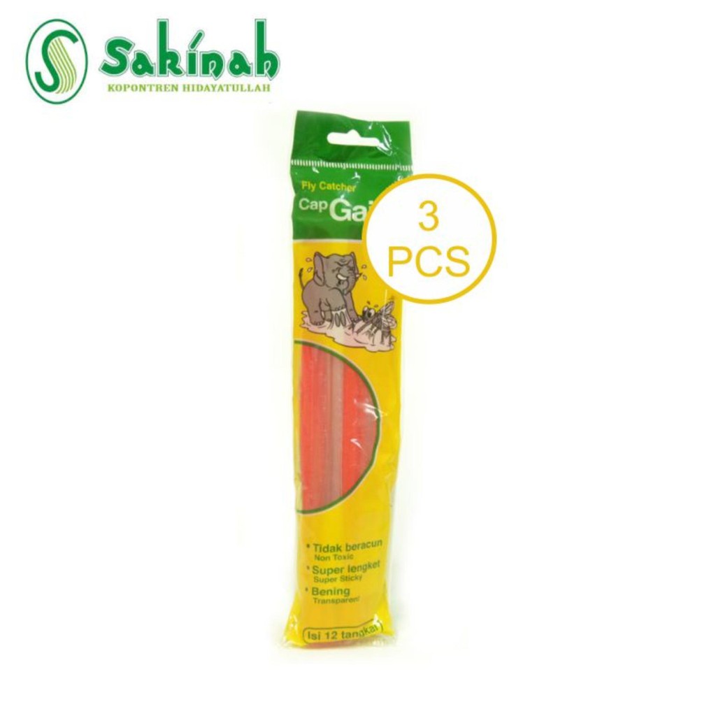 Jual Lem Lalat Cap Gajah Fly Catcher Lem Lalat Stick Lem Lalat Tangkai ...