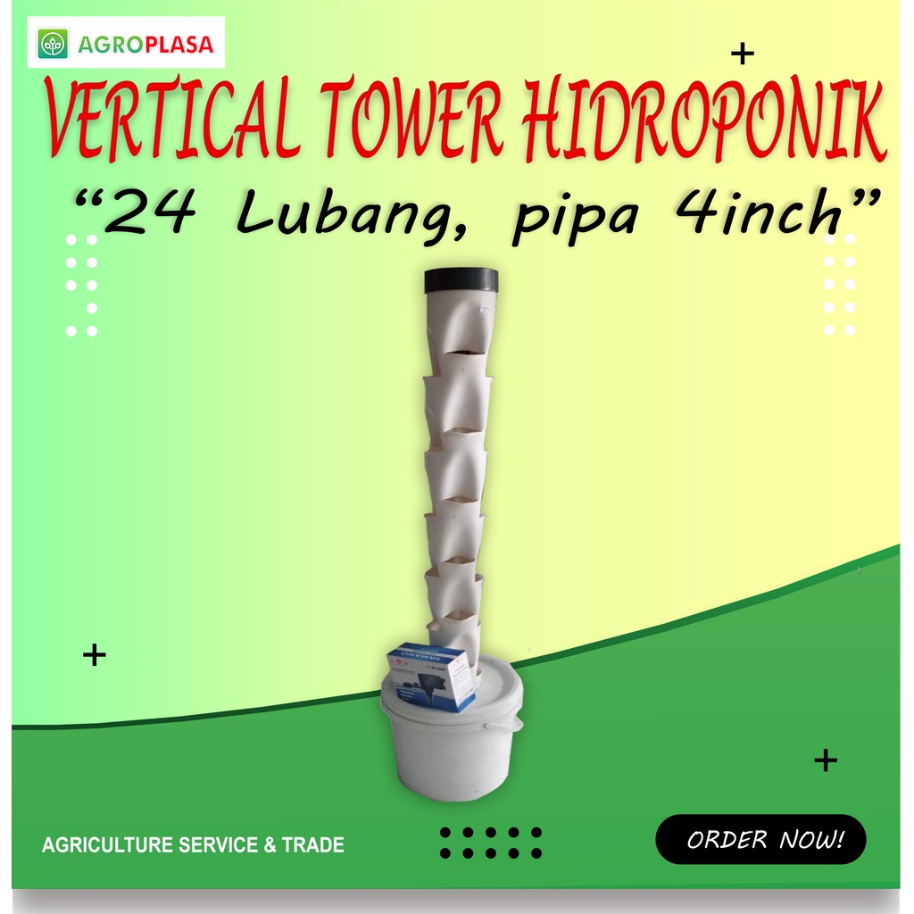 Jual Vertical Garden - Tower Vertical Hidroponik pipa 4inch 153cm ...