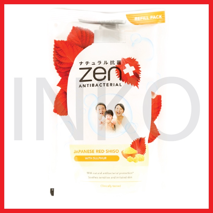 Jual ZEN ANTIBACTERIAL JAPANESE RED SHISO WITH SULPHUR REFILL 450ML ...
