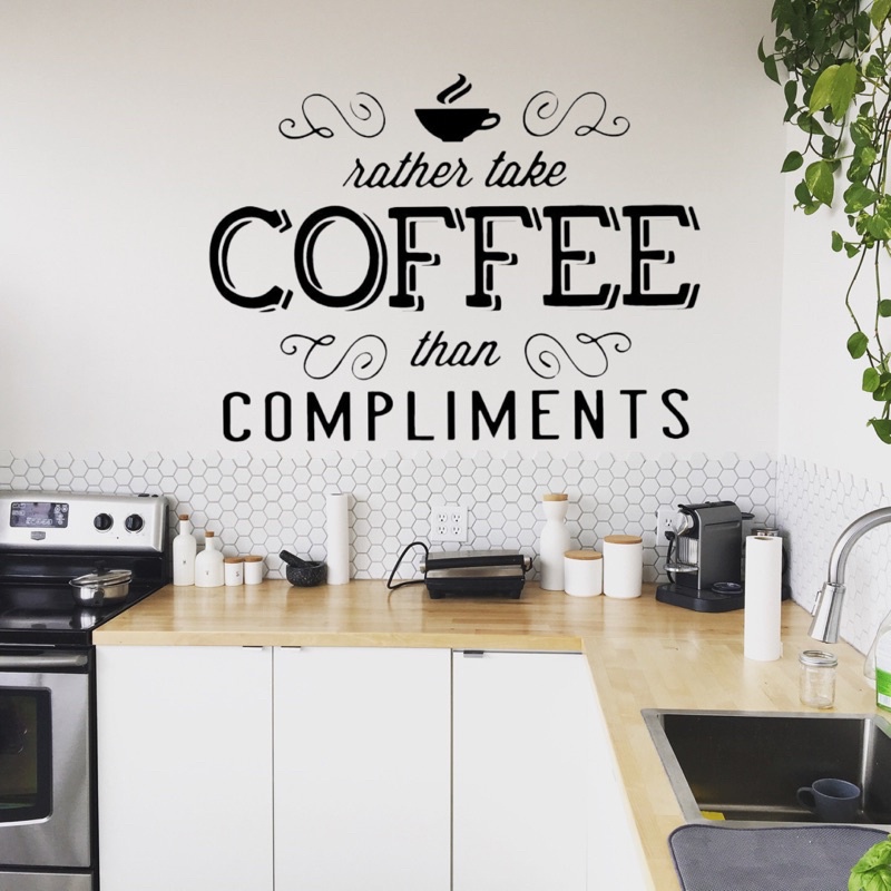 Jual Stiker Dinding Kopi Cafe Coffee | Wallpaper Custom Wall Cutting ...