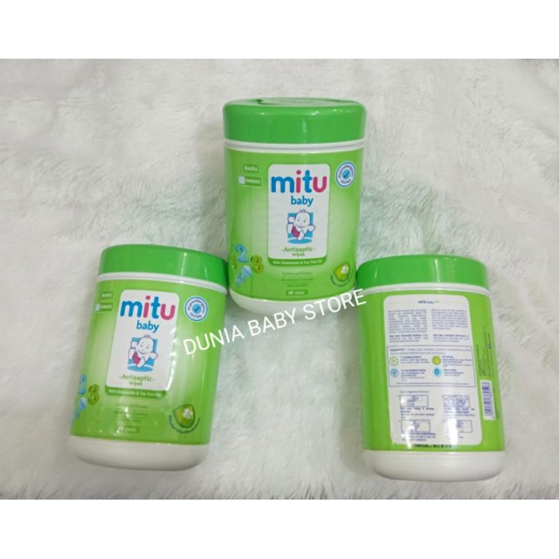 Jual MITU BABY ANTISEPTIC WIPES 60 SHEETS (BOTOL) | Shopee Indonesia