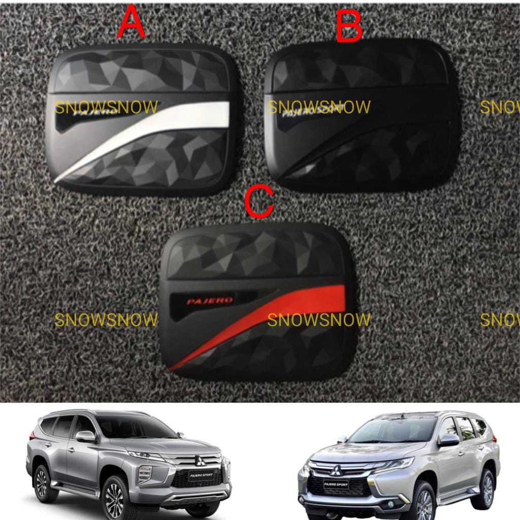 Jual Tank Cover All New Pajero 2016 2022 UP Diamond List Merah Hitam ...