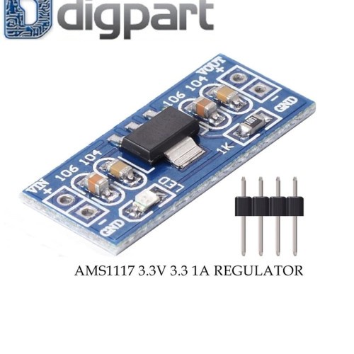 Jual AMS1117 4.5-7V Turn 3.3V DC-DC Step Down Power Supply Module | Shopee Indonesia