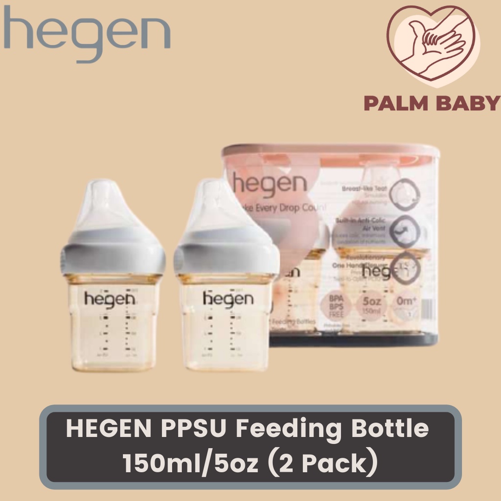 Jual HEGEN 150ml/5oz PPSU Feeding Bottle PPSU (2 pack) | Shopee Indonesia