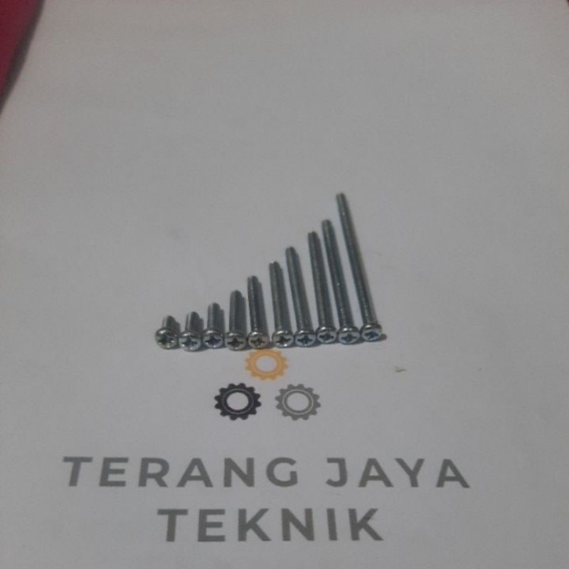 Jual Jp baut obeng ukuran M3 ml kepala obeng + | Shopee Indonesia
